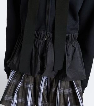 PATOU Cotton Zip-up Hoodie With Peplum Detail