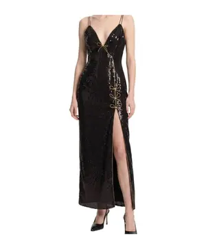 Alessandra Rich Sequin-embroidered Slip Dress