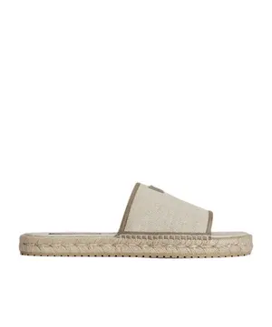 Dolce & Gabbana Dolce Gabbana Logo Strap Slide Sandals - Multi-color