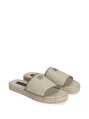 Dolce & Gabbana Dolce Gabbana Logo Strap Slide Sandals