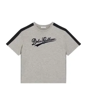 Dolce & Gabbana Jersey T-shirt With Logo - Grey