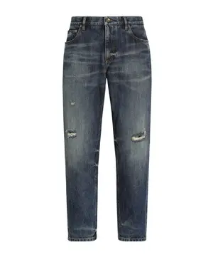 Dolce & Gabbana Distressed Denim Trousers - Multi-color