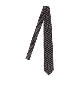 Brioni Embroidered Tie - Black