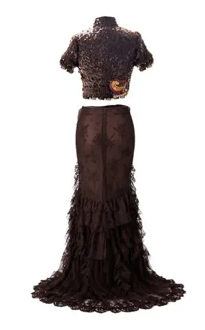 SALMA OSMAN Embellished Chiffon Maxi Set