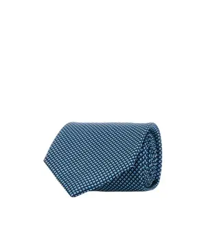 Brioni Embroidered Tie - Blue