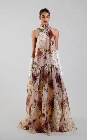 SALMA OSMAN Halter Maxi Dress