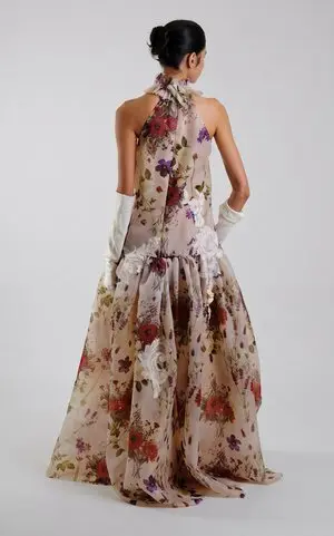 SALMA OSMAN Halter Maxi Dress