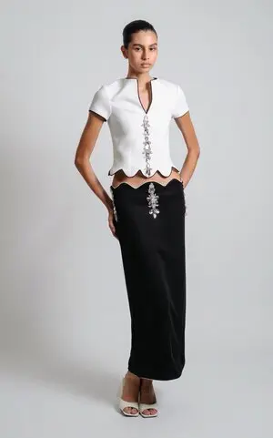 SALMA OSMAN Scalloped Maxi Set