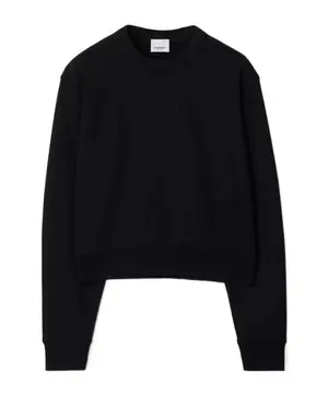Burberry Round Neck Long-sleeved Sweater - Black