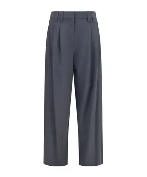 Brunello Cucinelli Casual Trousers With Belt Loops - Black