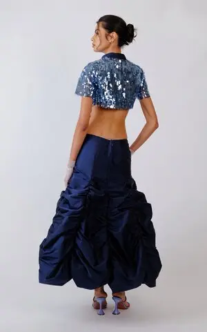 SALMA OSMAN Embellished Collared Maxi Set