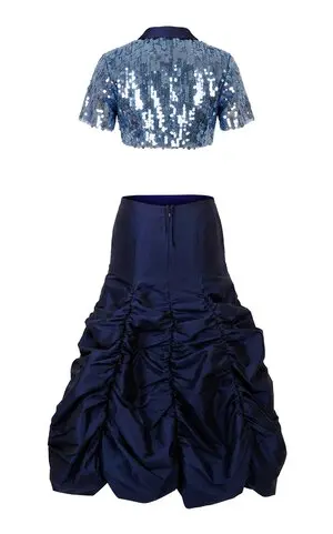 SALMA OSMAN Embellished Collared Maxi Set