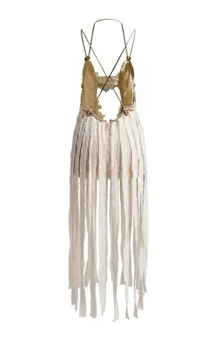 SALMA OSMAN Panelled Chiffon Maxi Dress