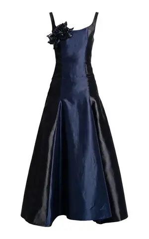SALMA OSMAN Open-back Maxi Dress - Navy