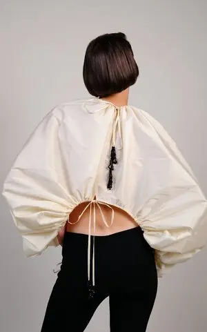 SALMA OSMAN Draped High-neck Set
