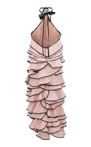 SALMA OSMAN Open-back Chiffon Maxi Dress