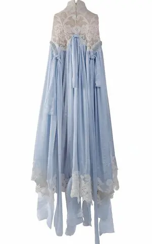 SALMA OSMAN High-neck Sheer Midi Dress