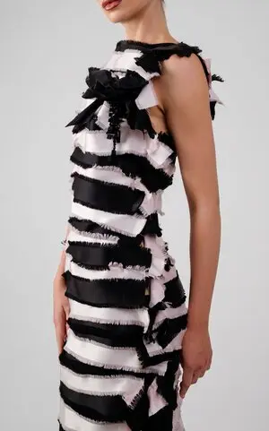 SALMA OSMAN Ruffled Maxi Dress
