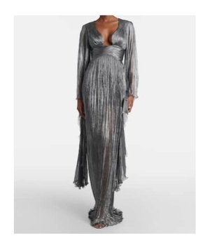 MARIA LUCIA HOHAN Catia Silk Gown With Plunge Neckline