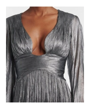 MARIA LUCIA HOHAN Catia Silk Gown With Plunge Neckline