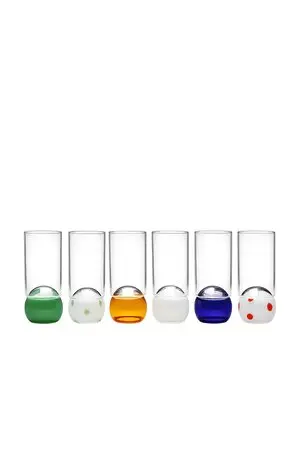 NATALIA CRIADO Sphere Glasses Set Of 6 - Multi