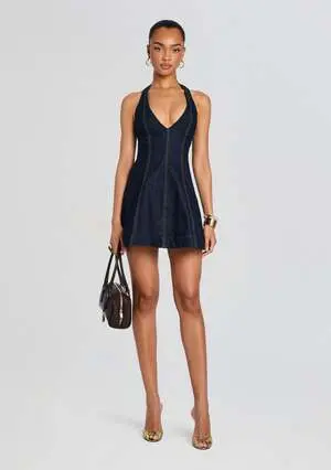Retrofete Renfri Denim Mini Dress - Rinse