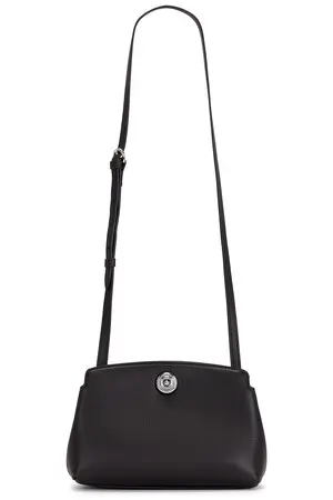 LIFFNER Mini Pushlock Pouch In Calf Leather - Black
