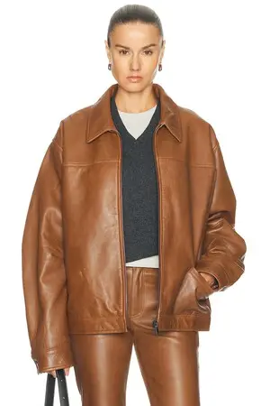 HAIKURE Jocelyn Cropped Leather Jacket