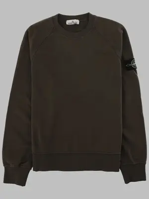 Stone Island Felpa Con Patch Logo - Green