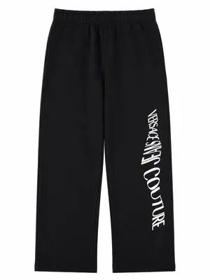 Versace Pantalone Track Con Logo "liquify Rubber - Black