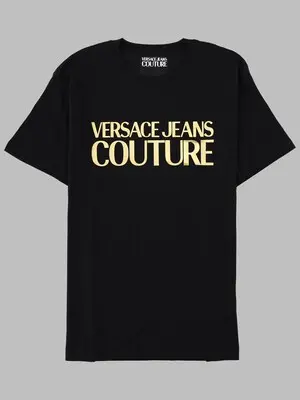Versace T-shirt Con Logo Metallizzato