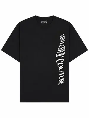 Versace T-shirt Con Logo "liquify Rubber - Black