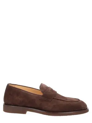 Brunello Cucinelli Suede Penny Loafers - Brown