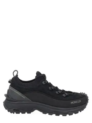 Moncler Trailgrip Lite3 Sneakers In Nabuk And Suede - Black