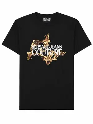 Versace T-shirt Con Logo Baroque - Black