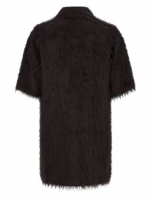 ALYSI Short Sleeve Fringed Dress