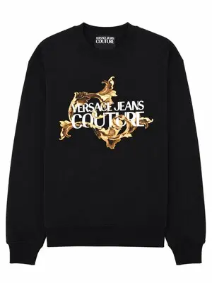 Versace Felpa Con Logo Baroque - Black