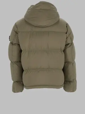 Stone Island Ripstop Down Puffer Jacket With Removable Hood