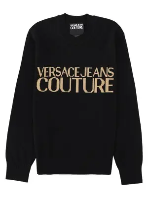 Versace Maglia Con Logo - Black