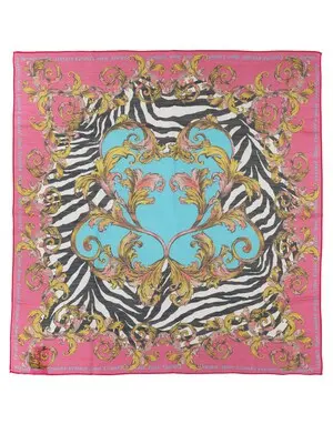 Versace Foulard In Lana E Seta - Multicolour