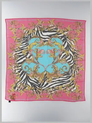 Versace Foulard In Lana E Seta