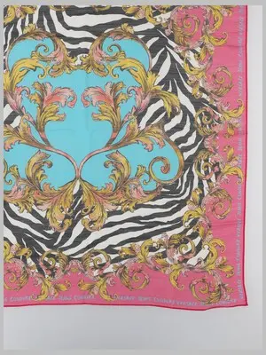 Versace Foulard In Lana E Seta