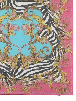 Versace Foulard In Lana E Seta