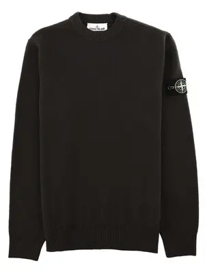 Stone Island Maglia In Lana A Costine - Grey