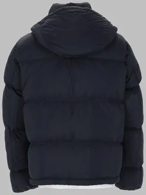 Stone Island Ripstop Down Puffer Jacket With Removable Hood - Blue