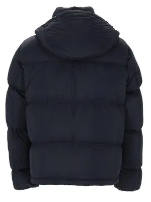 Stone Island Ripstop Down Puffer Jacket With Removable Hood - Blue