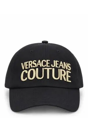 Versace Metallic Logo Baseball Cap - Black