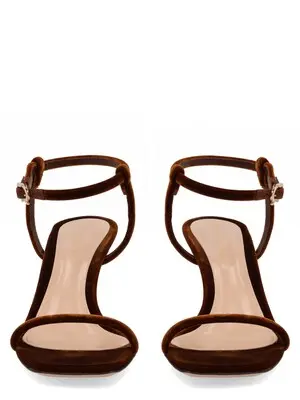GIANVITO ROSSI Mayfair" Velvet Sandals