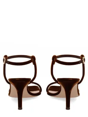 GIANVITO ROSSI Mayfair" Velvet Sandals