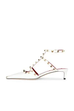 Valentino Garavani Rockstud Ankle Strap Pump - Bianco